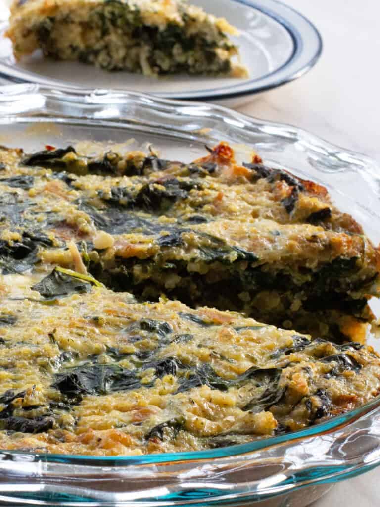 Crustless Quinoa Spinach Quiche - Mother Would Know