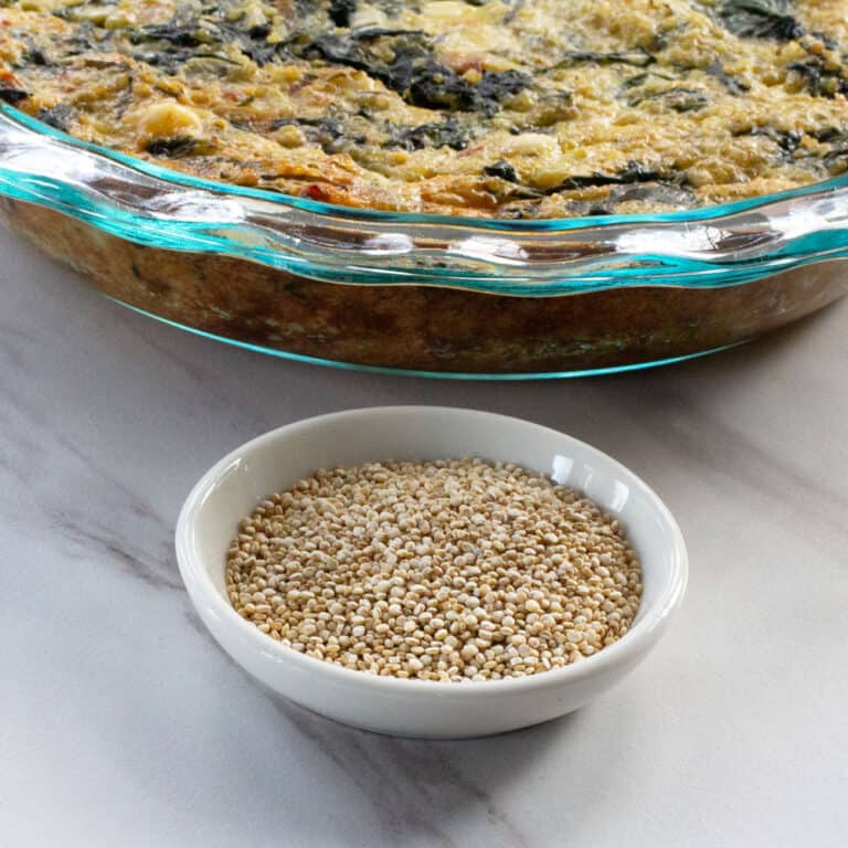 Crustless Quinoa Spinach Quiche - Mother Would Know