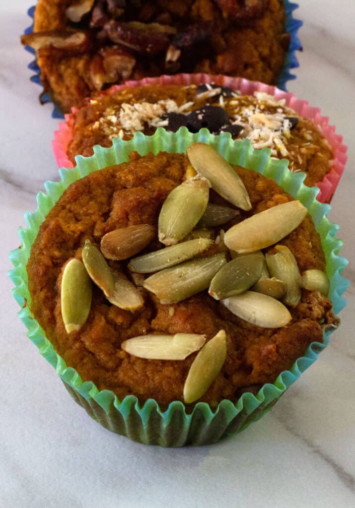 Multigrain Pumpkin Yogurt Muffins - Mother Would Know